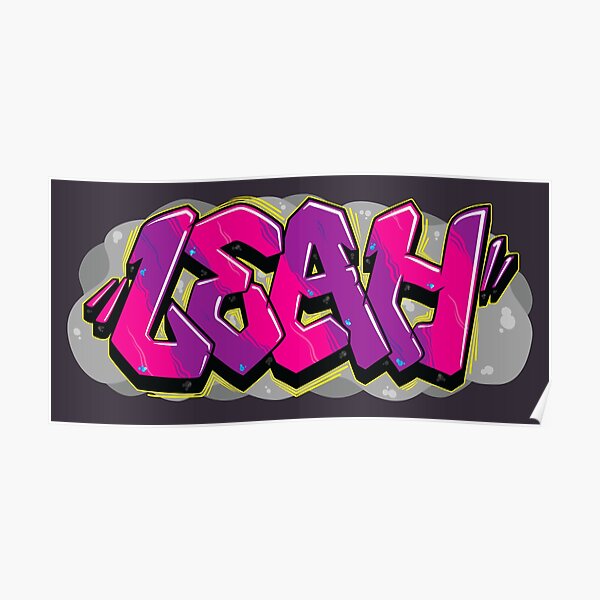 "Leah Graffiti Name" Poster for Sale by NameGraffiti | Redbubble