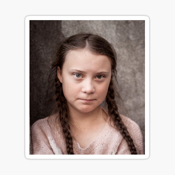"Portrait of Greta Thunberg Climate Activist Queen" Sticker for Sale by ...