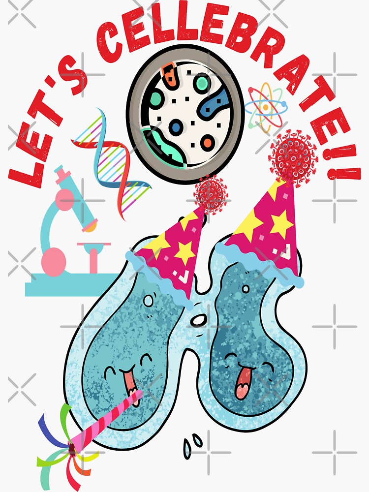 "FUNNY MEDICAL LABORATORY SCIENTIST LETS CELLEBRATE!! " Sticker for ...