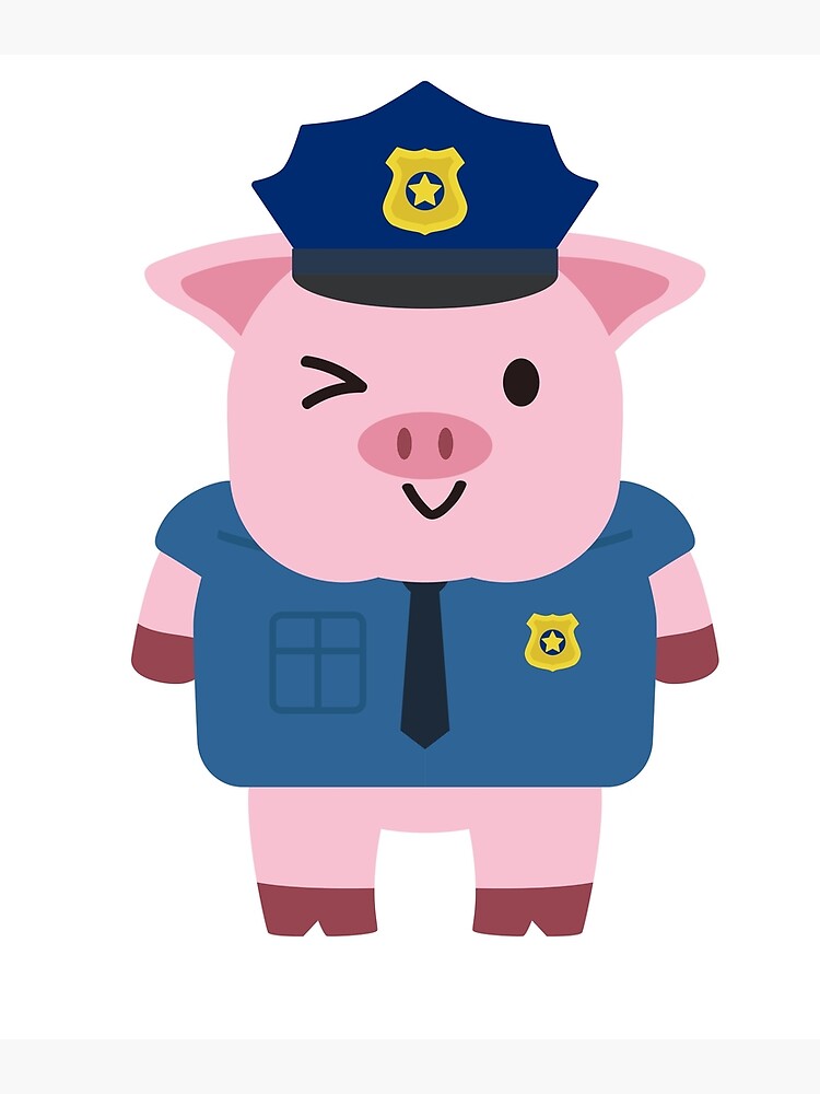 "Policeman Pig Police Cop Sau" Poster by Mrkram | Redbubble