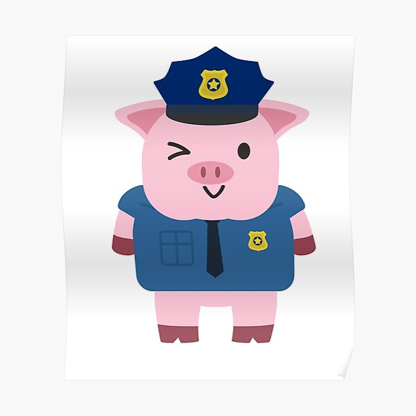 "Policeman Pig Police Cop Sau" Poster by Mrkram | Redbubble