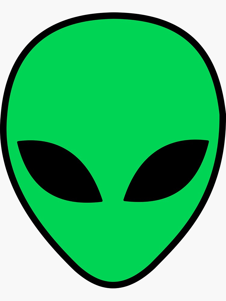 "Alien face" Sticker for Sale by coolcukes | Redbubble