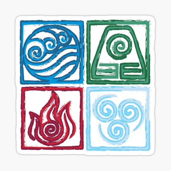 "Avatar Bending Bender Symbol Unity" Sticker for Sale by Rockin4Reason ...