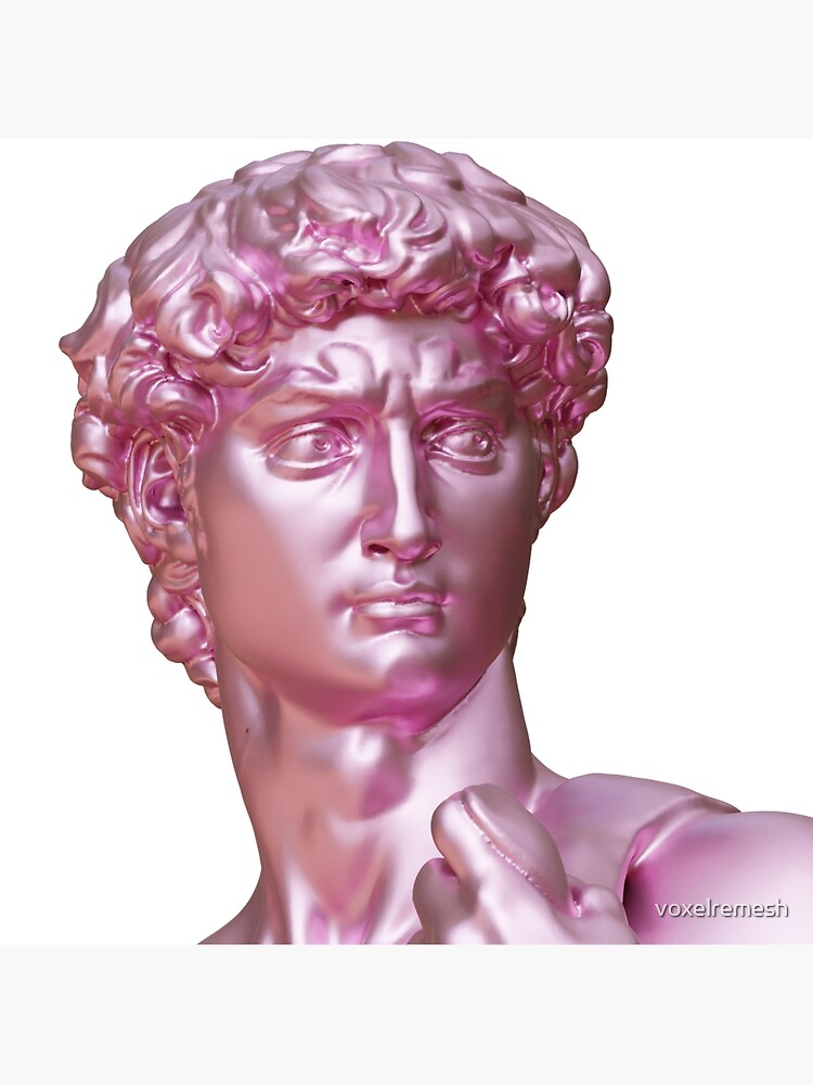 "Pink Gold David Sculpture" Poster by voxelremesh | Redbubble