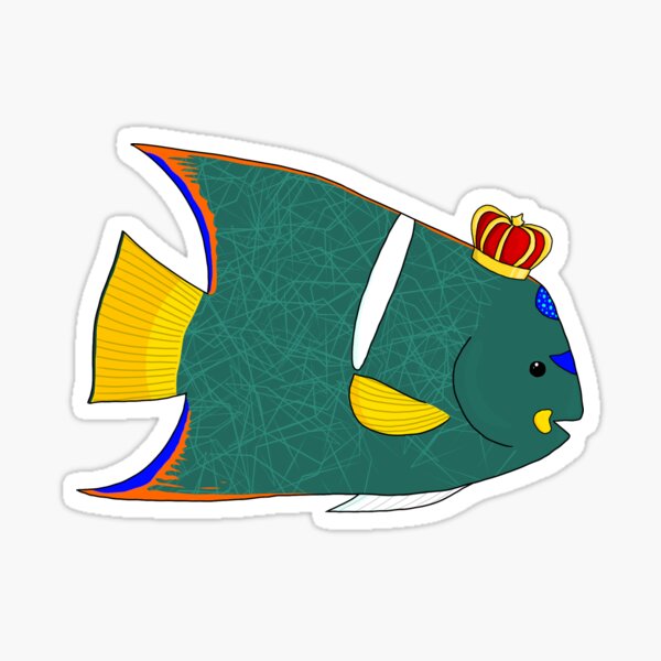 "King angelfish" Sticker by nikunator | Redbubble