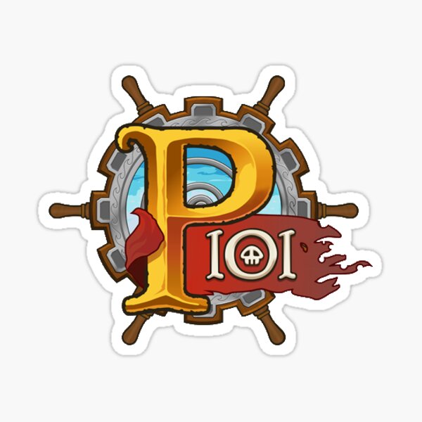 "pirate101 logo" Sticker by crappyironicart | Redbubble