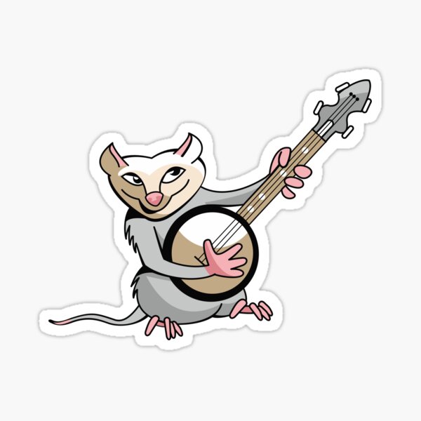 "Possum playing banjo digital art" Sticker for Sale by PicForHome ...