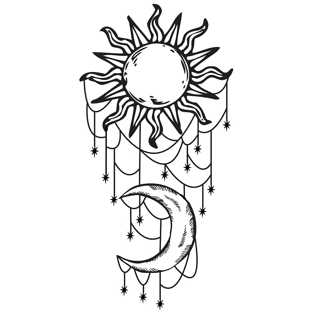"Bohemian Sun & Moon" by Perichor | Redbubble