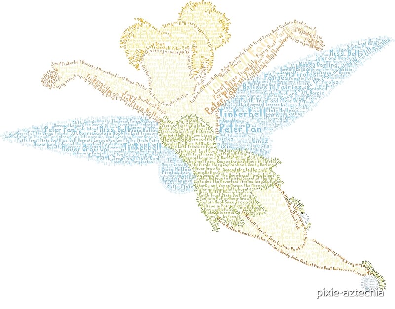 "Tinkerbell Word Art" by pixie-aztechia | Redbubble