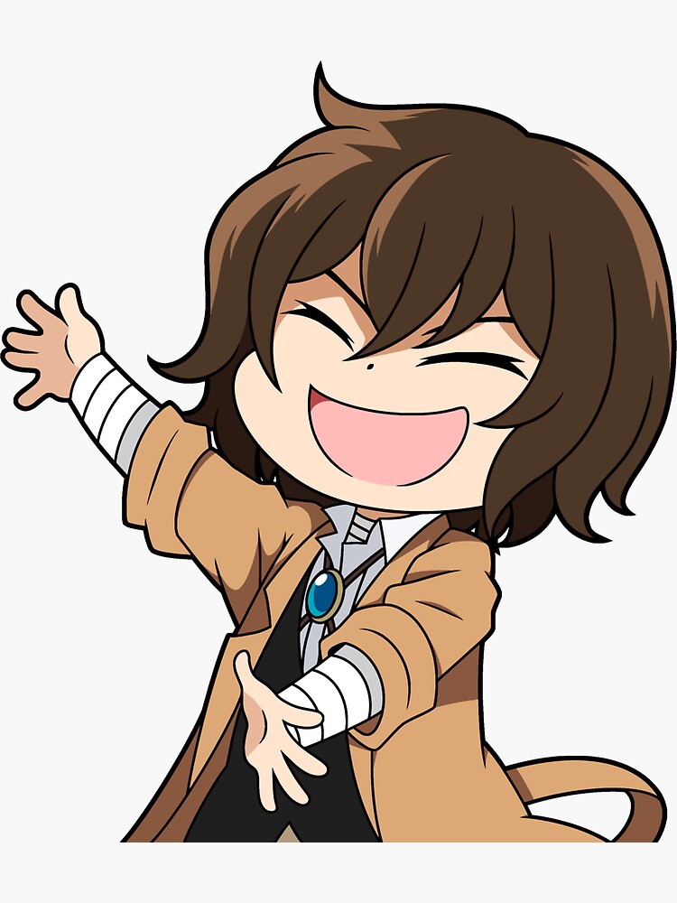"Wan! Dazai" Sticker for Sale by Gummy-Snail | Redbubble