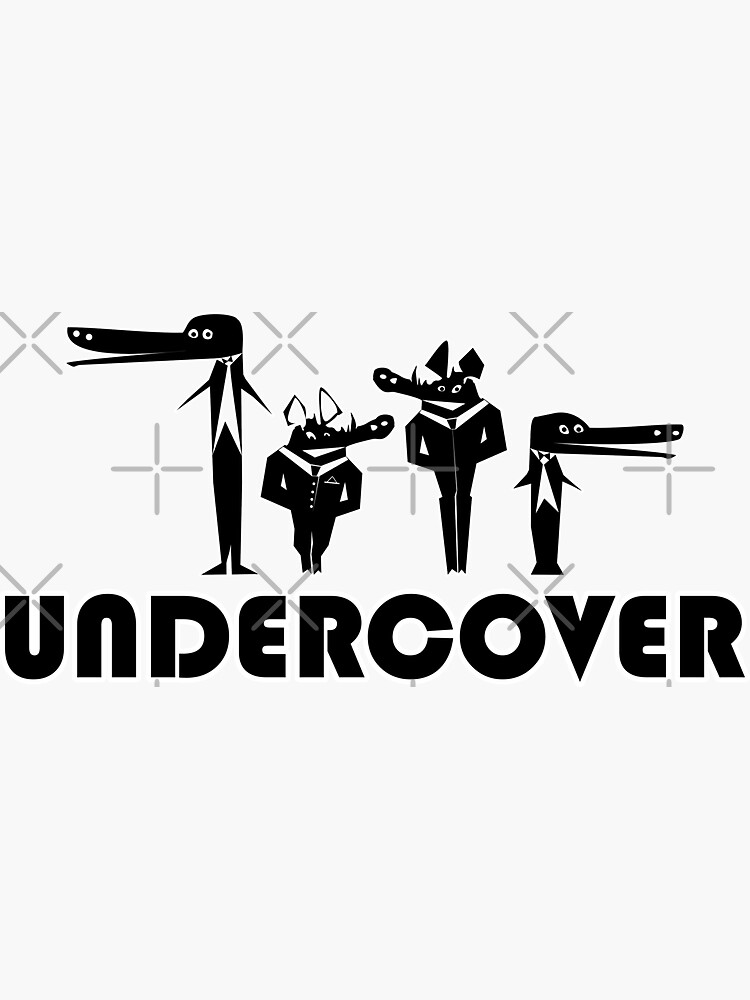 "Word undercover sign. " Sticker for Sale by FoxandRabbituk | Redbubble