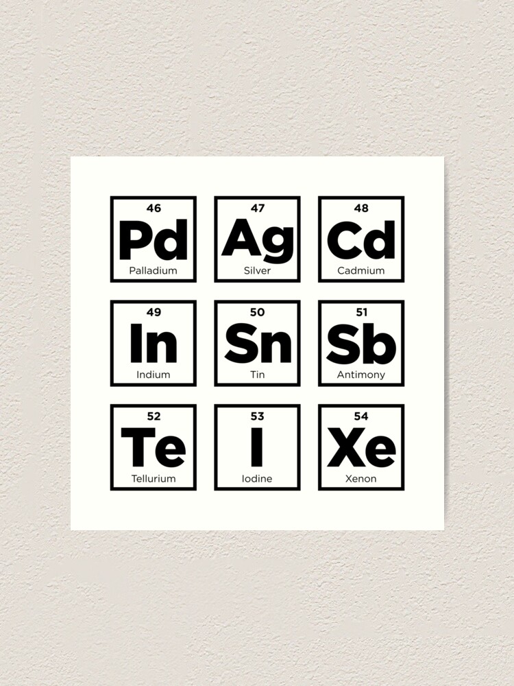 "Periodic Table of Elements Letters Spell Words Science Pack Set 6" Art ...