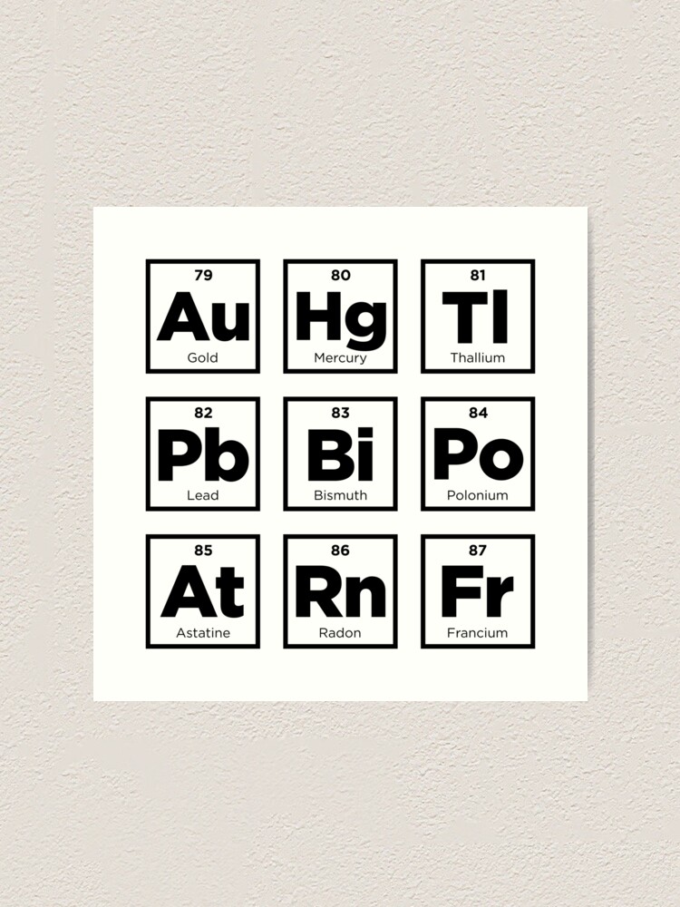 "Periodic Table of Elements Letters Spell Words Science Pack Set 8" Art ...