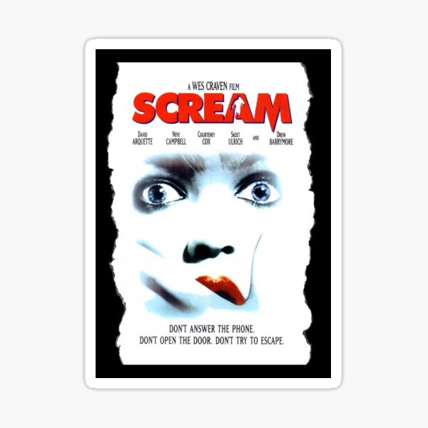 "Scream horror movie poster art " Sticker for Sale by Artonprintz ...