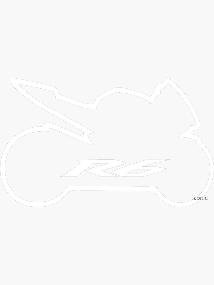 Pegatina «Yamaha YZF R6 Silhouette» de isonic | Redbubble