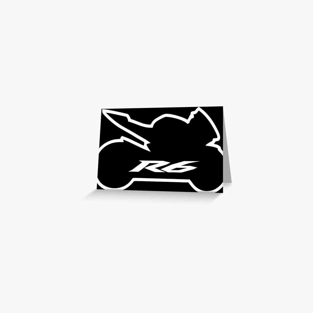 "Yamaha YZF R6 Silhouette" Greeting Card by isonic | Redbubble