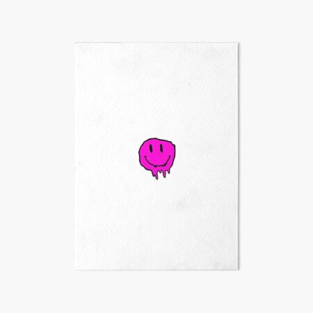 "hot pink melting smiley face" Art Board Print for Sale by carolinekorn ...