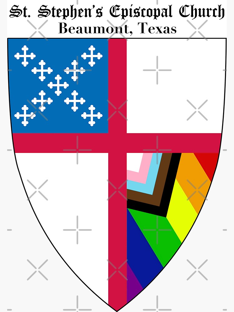"St. Stephen's Episcopal Church - Beaumont, Texas Church Shield with ...