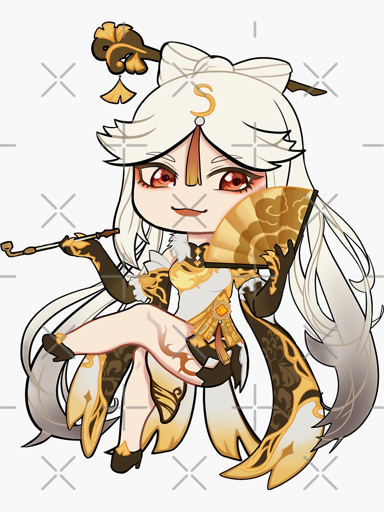 "Genshin Impact Ningguang Chibi" Sticker for Sale by chaiimu | Redbubble