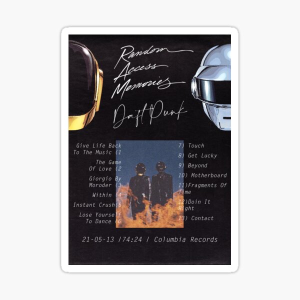 "Random Access Memories - Daft Punk (Poster)" Sticker for Sale by ...