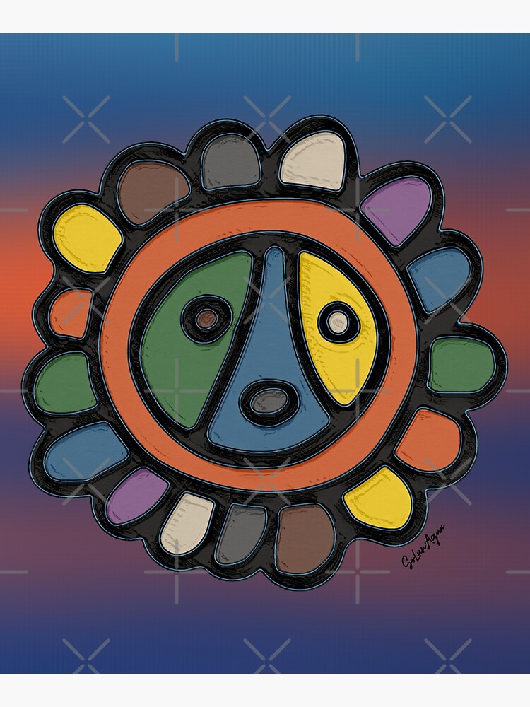 "Taino Sun Symbol Color" Art Print for Sale by liamaris | Redbubble