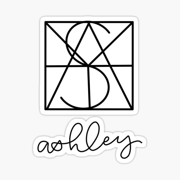"Ashley" Sticker for Sale by kayleetubbs | Redbubble