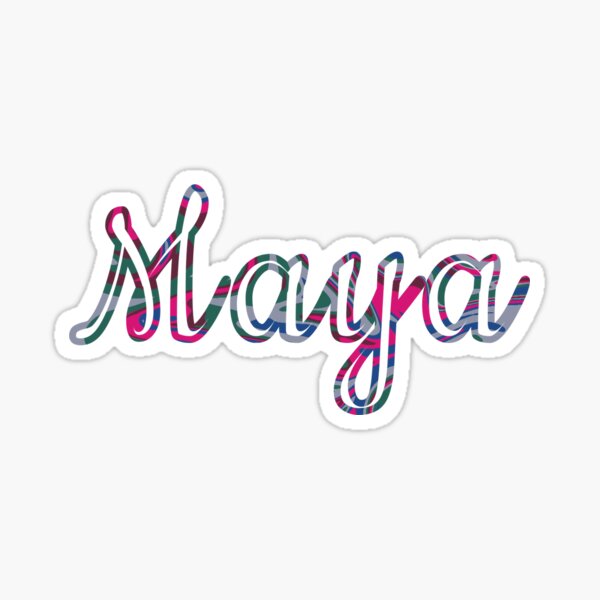 "Maya Name Sticker" Sticker by uni-hannah-corn | Redbubble