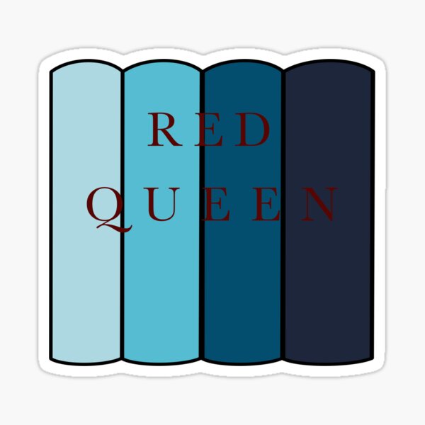 "Red Queen Bookstack" Sticker for Sale by doodlesbyCara | Redbubble