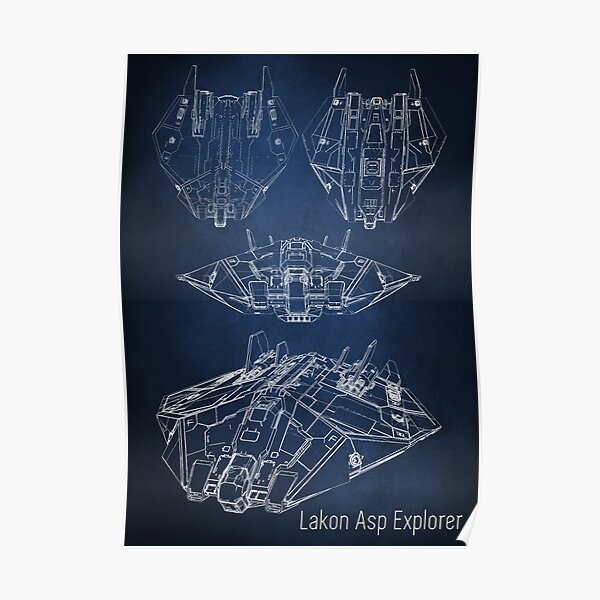 "Asp Explorer Blueprint" Poster for Sale by NicFullerArt | Redbubble