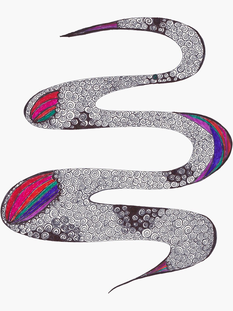 "Snake Spiral Art" Sticker by RAbraxas | Redbubble