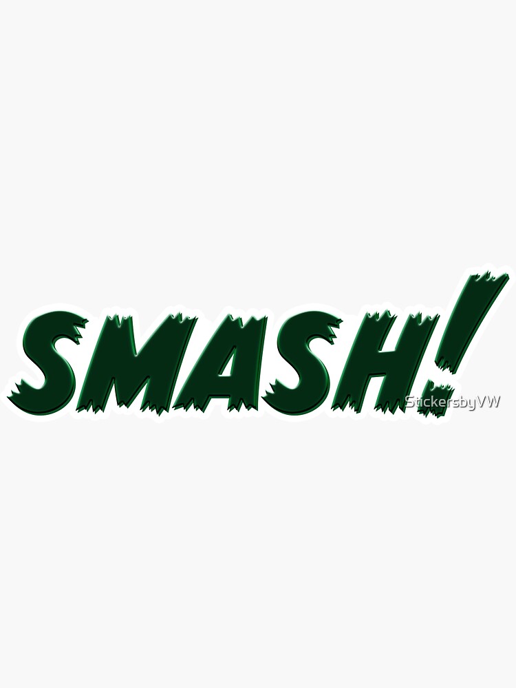 "Three dimensional green smash" Sticker for Sale by StickersbyVW ...