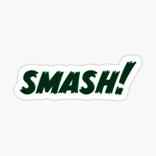 "Three dimensional green smash" Sticker for Sale by StickersbyVW ...