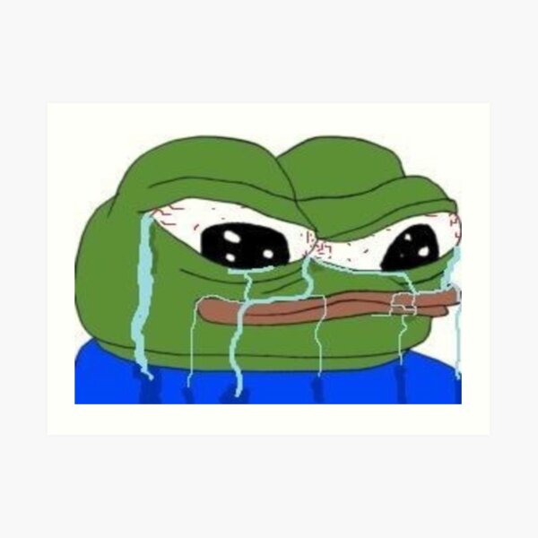 "Pepe The Frog Crying Meme" Art Print by 1Zaners | Redbubble