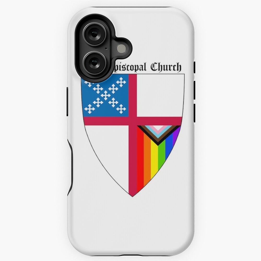"Episcopal Church Shield with Progressive Pride Flag Vertical Rainbow ...