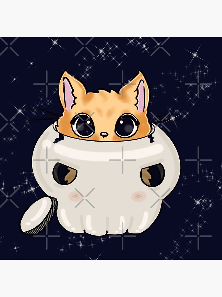 "Skull Kitty" Sticker by robynadams123 | Redbubble
