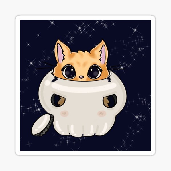 "Skull Kitty" Sticker by robynadams123 | Redbubble