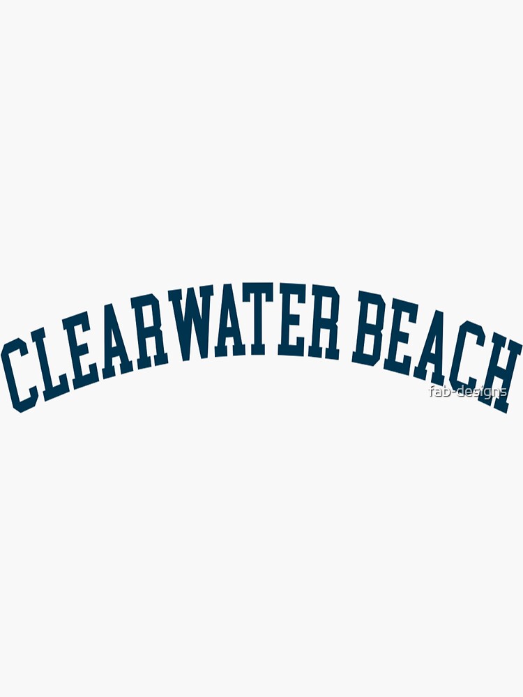 "Clearwater Beach" Sticker for Sale by fab-designs | Redbubble