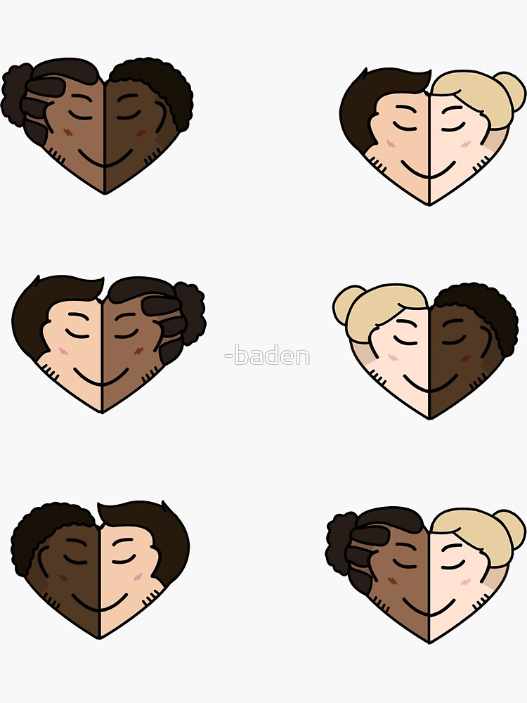 "mlm kiss hearts" Sticker for Sale by -baden | Redbubble