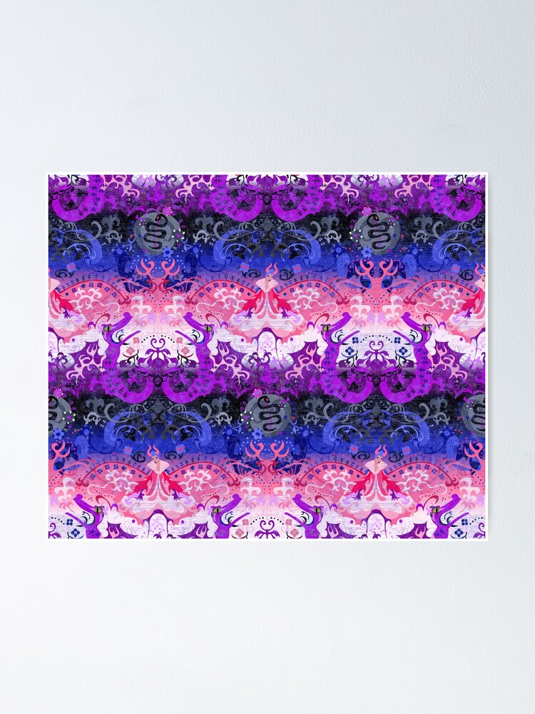 Genderfluid Dragon Damask With Thicker Black Stripe Genderfluid