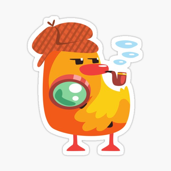 "Ducktective, Duck Detective," Sticker for Sale by dress-in | Redbubble