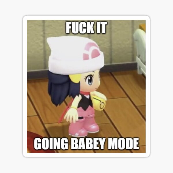 "babey mode" Sticker for Sale by lord-vader | Redbubble