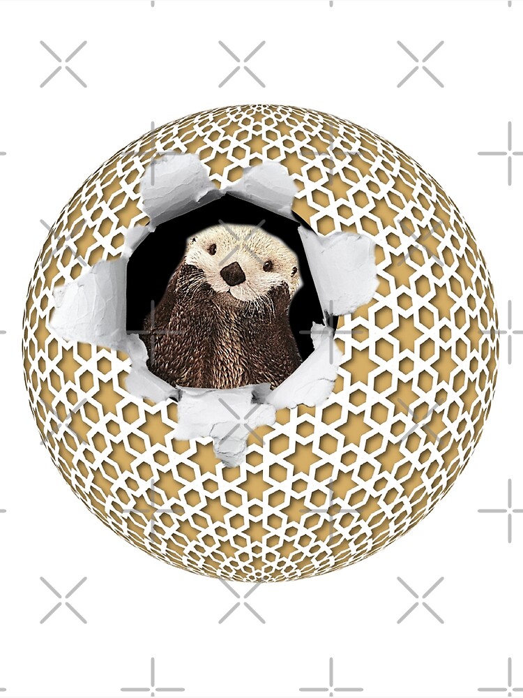 "3D Trippy Art, Otter Shock! Cute Otter inside a Hole." Poster for Sale ...