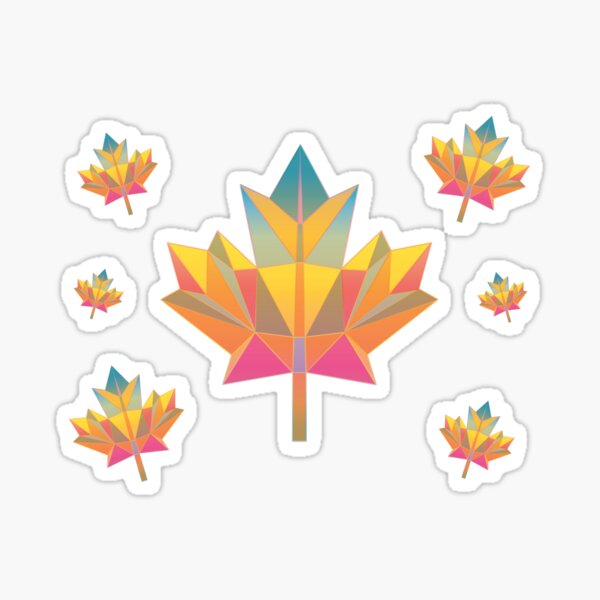 "Spring Maple Leaf" Sticker by REFCreative | Redbubble