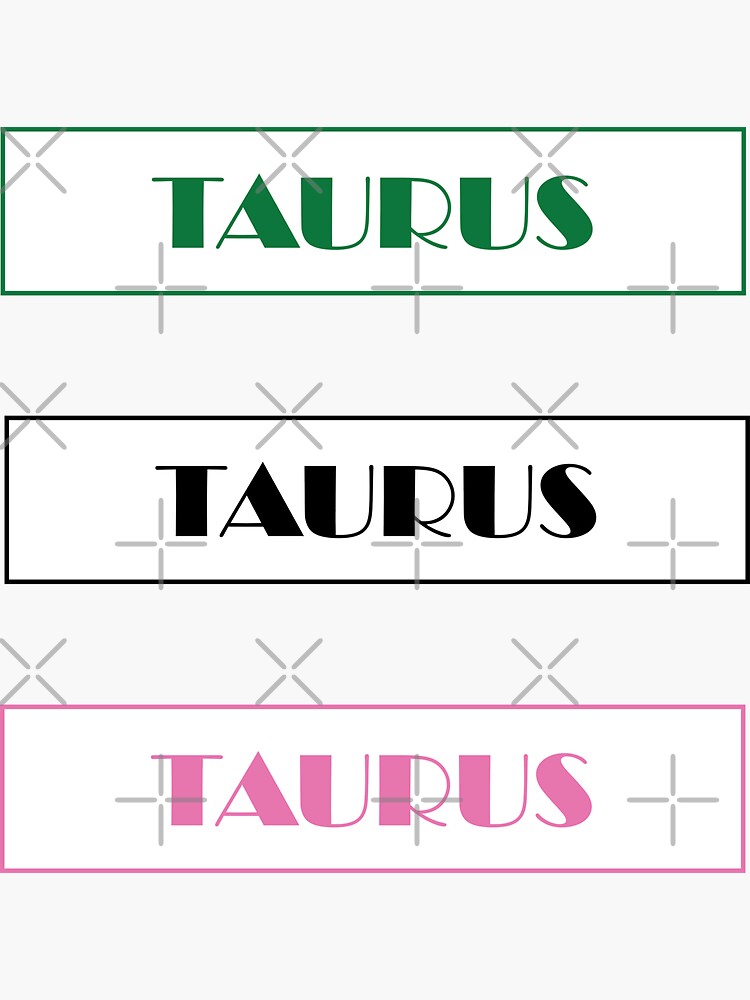 "Taurus Zodiac Sign Color Stickers " Sticker for Sale by morning-xio ...