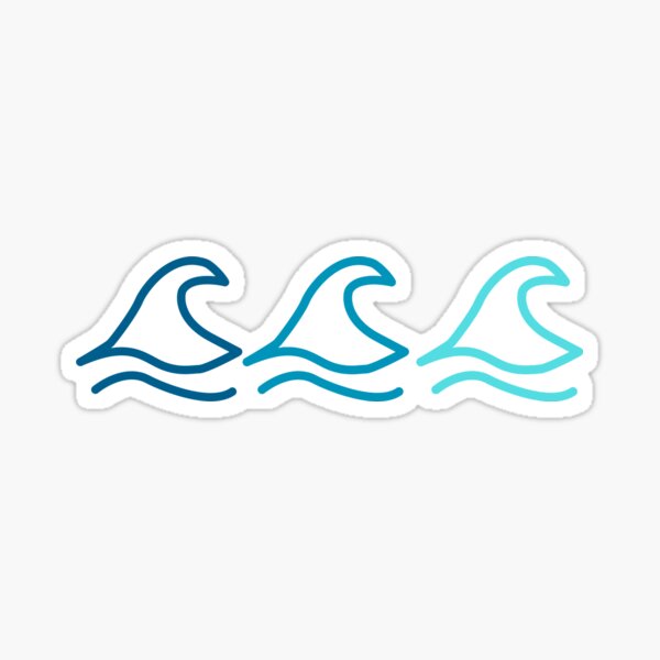 "Blue ocean wave pattern" Sticker for Sale by Aleksey888 | Redbubble