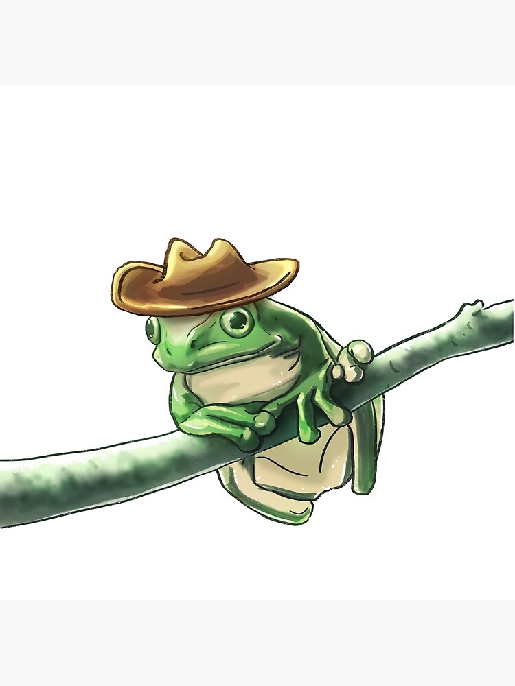 "Cute Little Tree Frog with Cowboy Hat" Art Print by Artystic- | Redbubble
