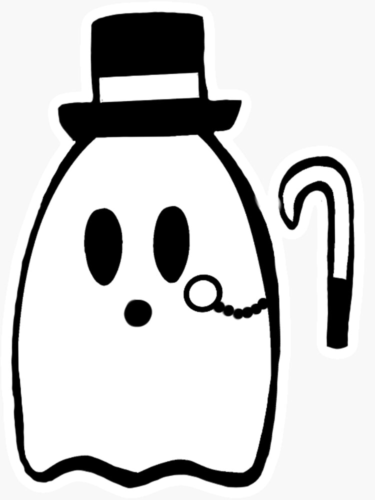 "Dapper Ghost" Sticker for Sale by OliveTreeeArt | Redbubble