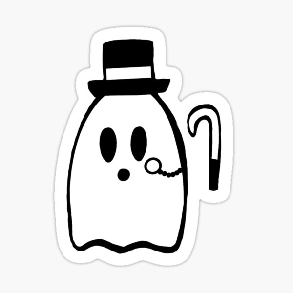 "Dapper Ghost" Sticker for Sale by OliveTreeeArt | Redbubble