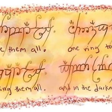 ""One Ring" Inscription " Sticker for Sale by phoebehoule | Redbubble