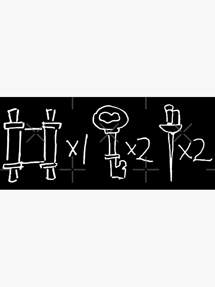 "BioShock Infinite – Bells Code Symbols (White)" Sticker by PonchTheOwl ...